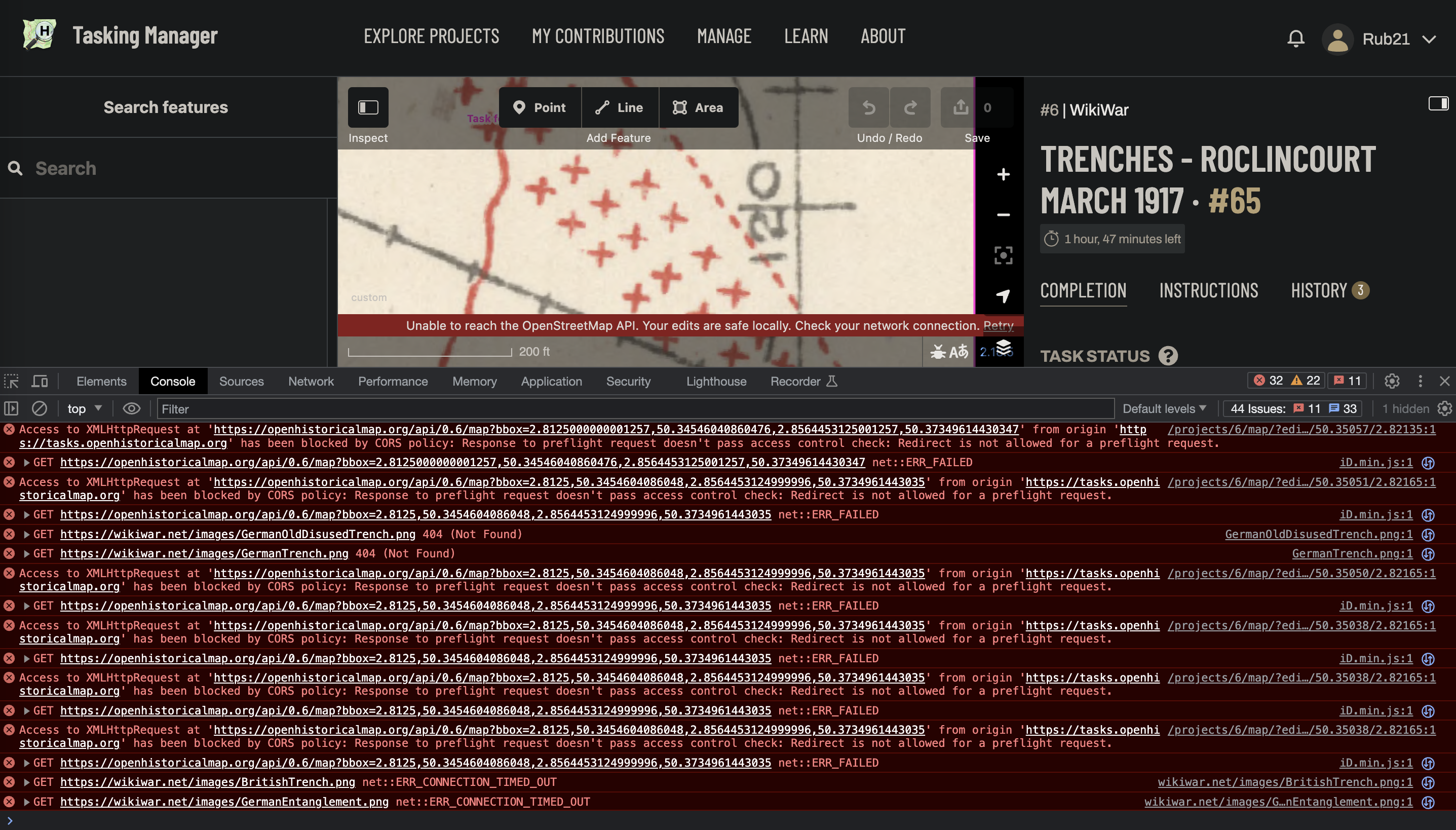 Tasking Manager failing to load data due to CORS error · Issue #605 · OpenHistoricalMap/issues ...