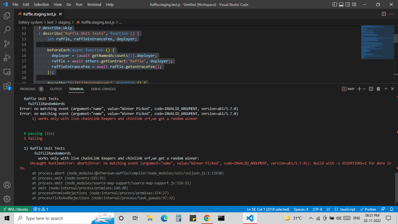 Lesson 9:Uncaught RuntimeError: abort(Error: no matching event (argument="name", value="Winner ...