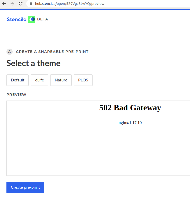 Recording 502 errors · Issue #405 · stencila/hub · GitHub