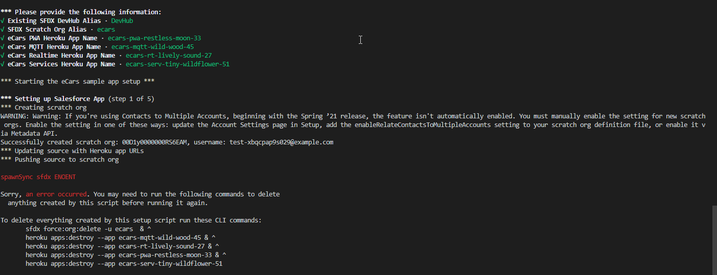 Problems with the Automated deploy · Issue #48 · trailheadapps/ecars · GitHub