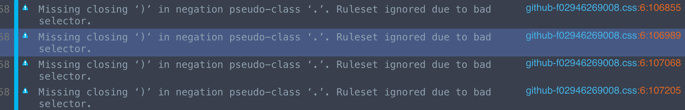 Error Message On Css Import From Mozilla Format Should Probably Just Be A Warning · Issue 356