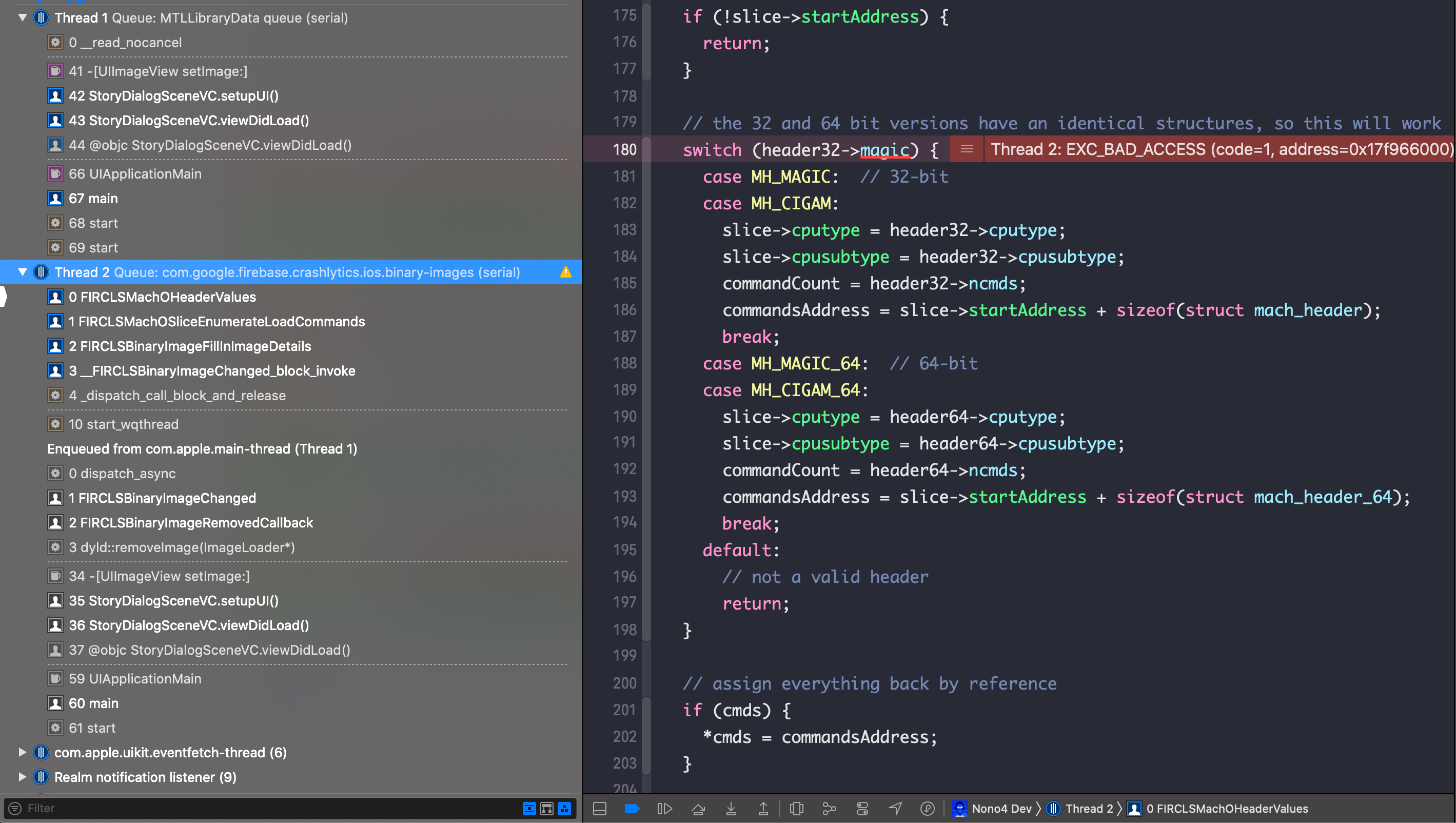 Crashlytics highjacks the actual crash by crashing itself · Issue #7398 ...