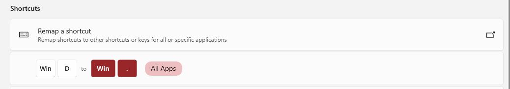 Keyboard reassignment doesn't work; just disables key combination · Issue #21103 · microsoft ...