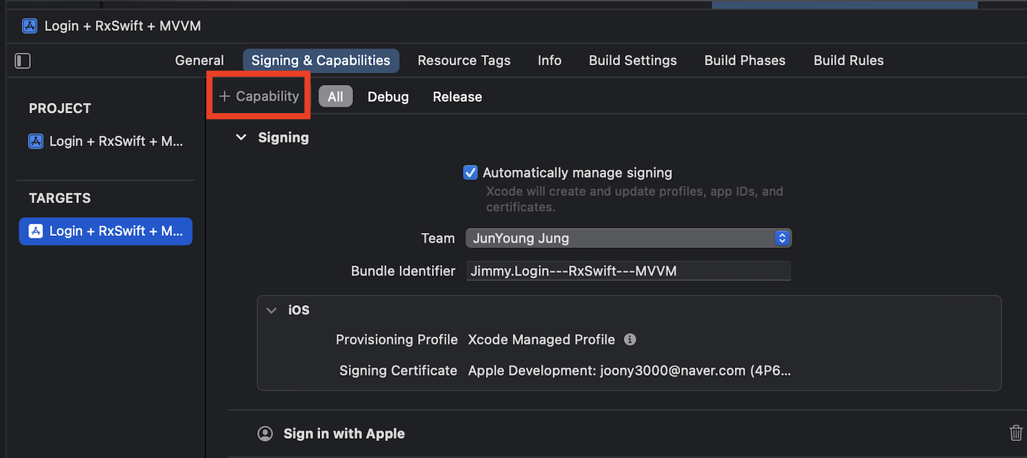 GitHub - Jimmy-Jung/Login_RxSwift_MVVM_Study: Firebase + Google + Apple 로그인 구현
