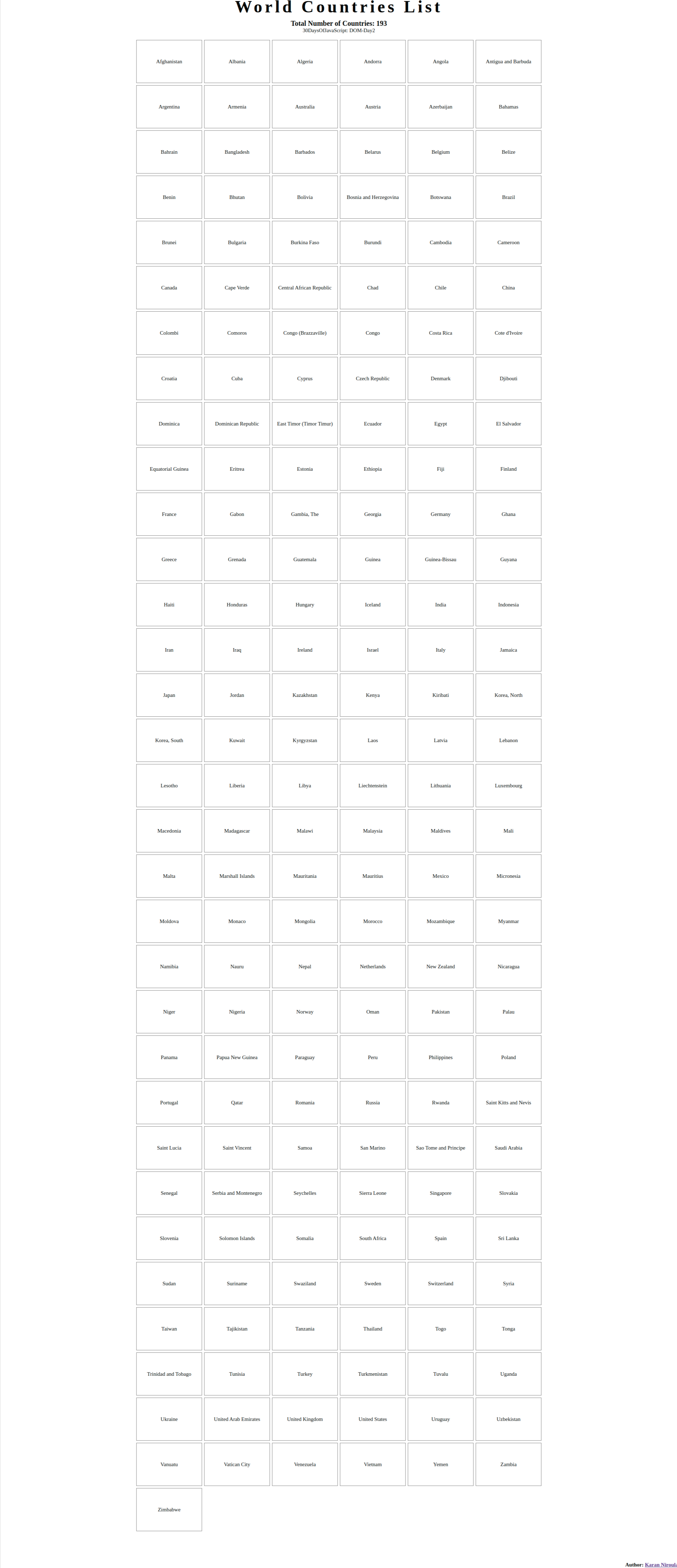 Github Karan Niroula World Countries List