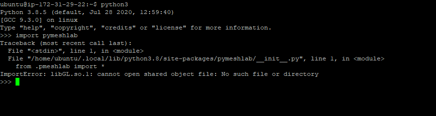 Error importing pymeshlab · cnr-isti-vclab PyMeshLab · Discussion #65 · GitHub