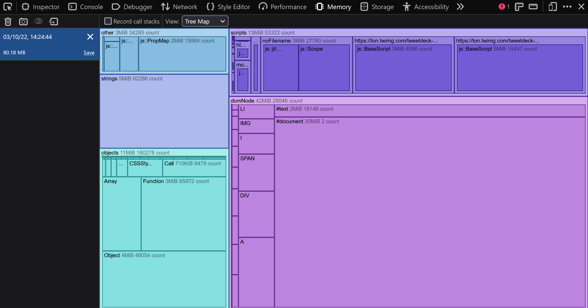 More graphical representations of the heap snapshot · Issue #14 · MicrosoftEdge/DevTools · GitHub