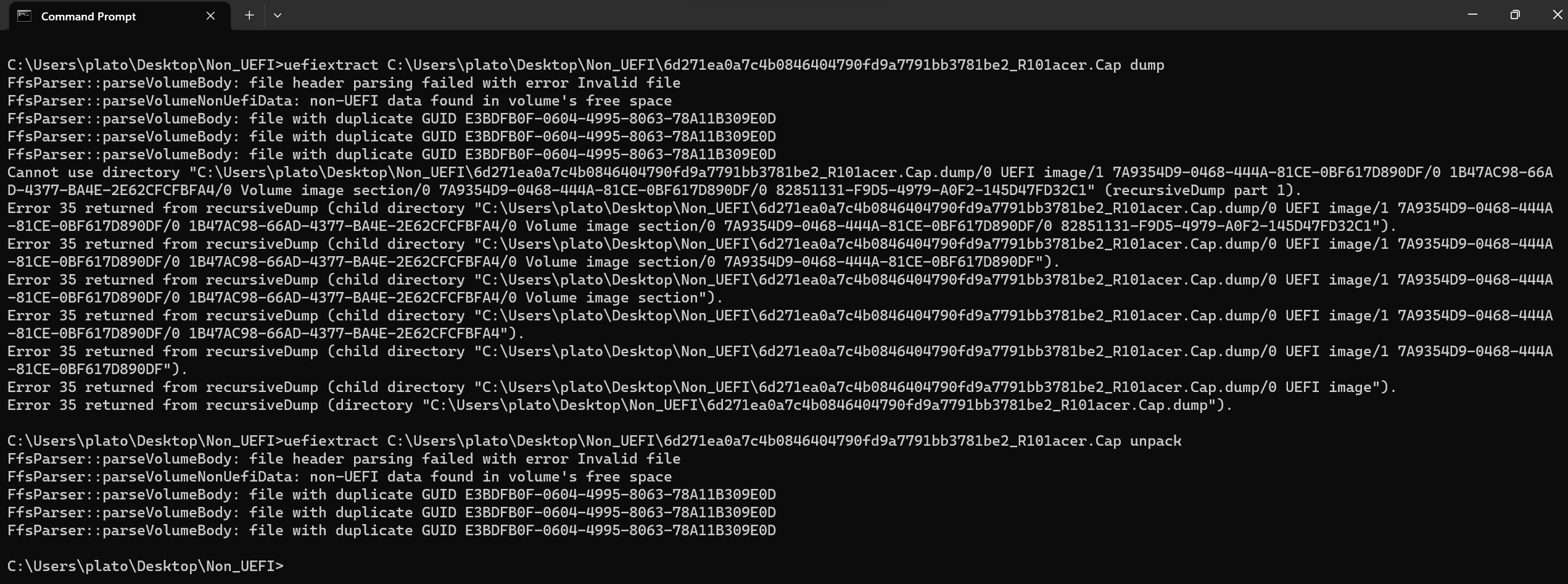Uefiextract Fails To Recursively Extract Volumes Within Non Uefi Section · Issue 363 · Longsoft 