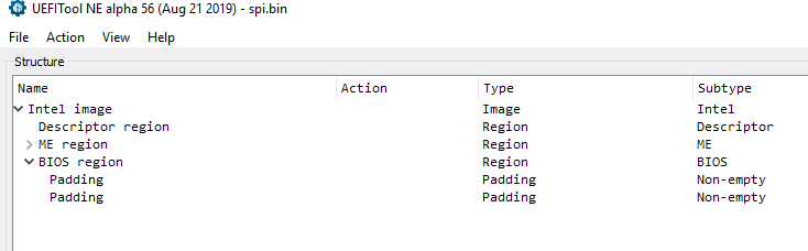 BIOS region parsed as Padding at NE A56 · Issue #181 · LongSoft/UEFITool · GitHub