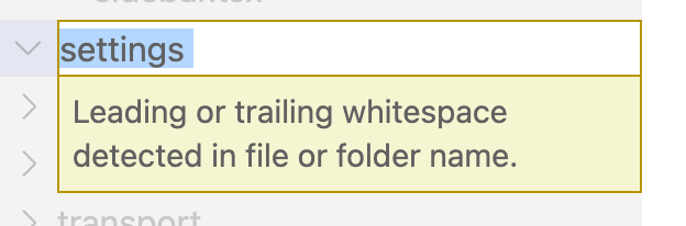 Warn About Trailing Whitespace In Filenames In Tree View · Issue 144301 · Microsoftvscode · Github