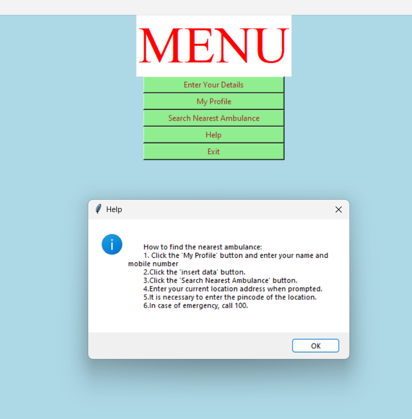 Github Navi004software Engineering Project The Nearest Ambulance Locator Is A Python Based