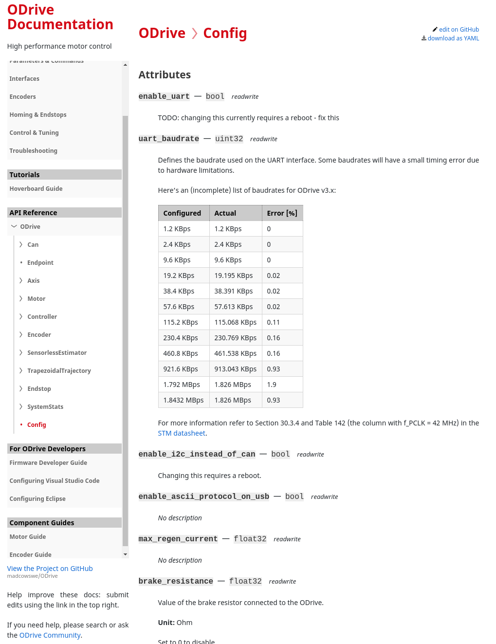 Documentation for ODrive API · Issue #381 · odriverobotics/ODrive · GitHub