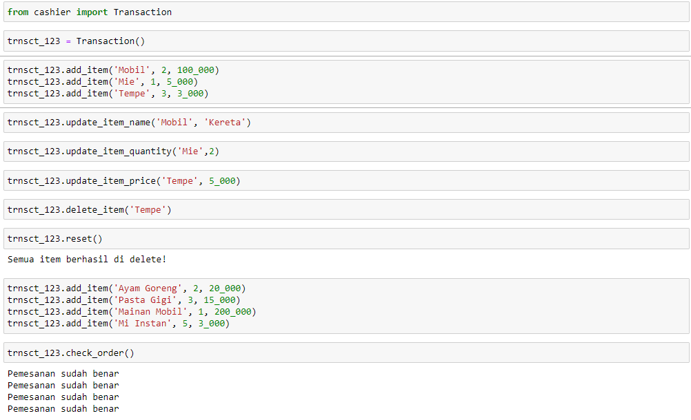 GitHub - JordanCahya/Cashier-Project: The code is written to make a ...