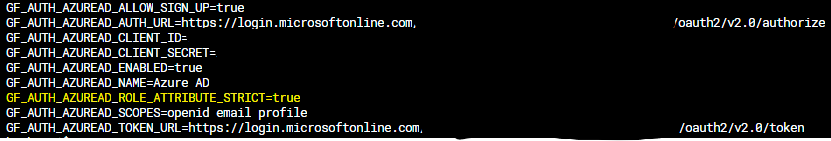 Setting GF_AUTH_AZUREAD_ROLE_ATTRIBUTE_STRICT is not setting the corresponding setting. · Issue ...