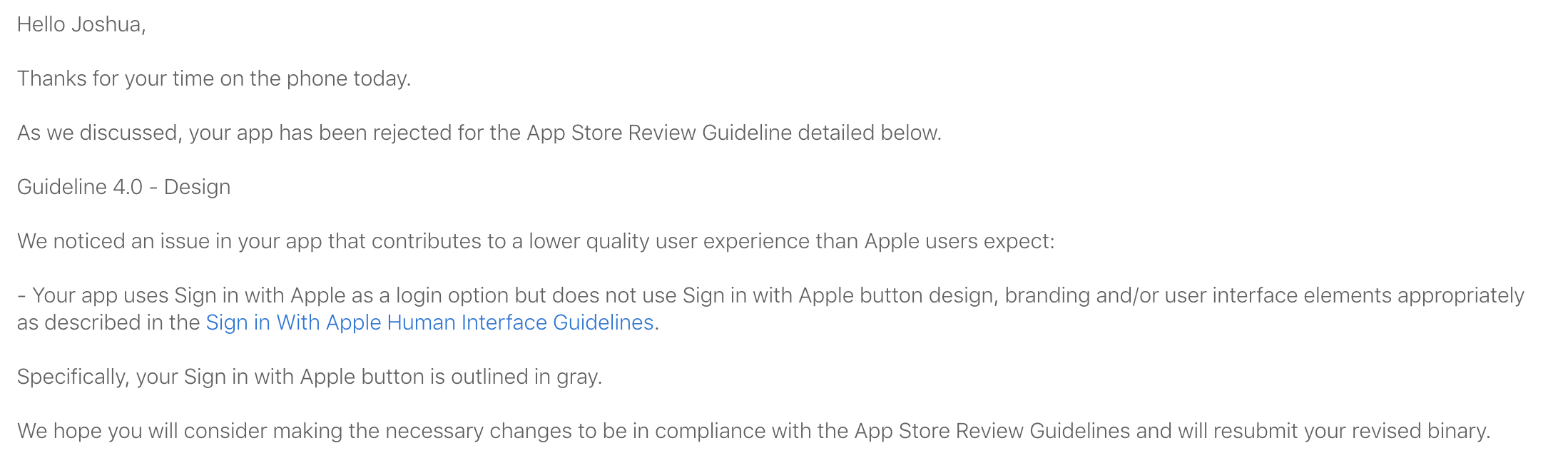 iOS App rejected "Sign in with Apple" button not styled correctly · Issue #310 · auth0/react ...