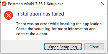 Postman windows native application installer failed · Issue #5301 · postmanlabs/postman-app ...