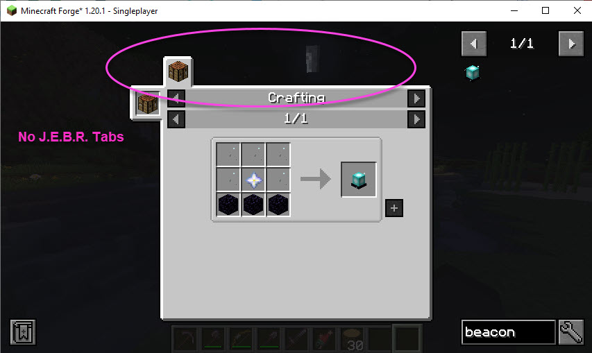 [BUG/ISSUE] Appears Not to Work with Forge 47.1.0 · Issue #1 · CERBON-MODS/Just-Enough-Beacons ...
