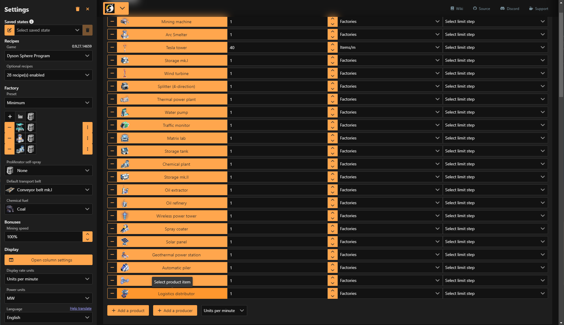 Putting in Several Products Causes Order to Mix · Issue #874 · factoriolab/factoriolab · GitHub