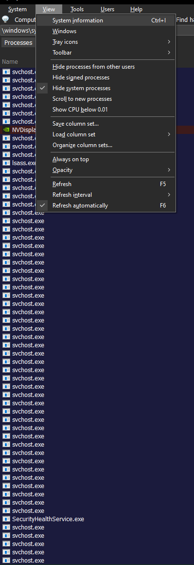 hide processes signed by microsoft · Issue #1604 · winsiderss/systeminformer · GitHub