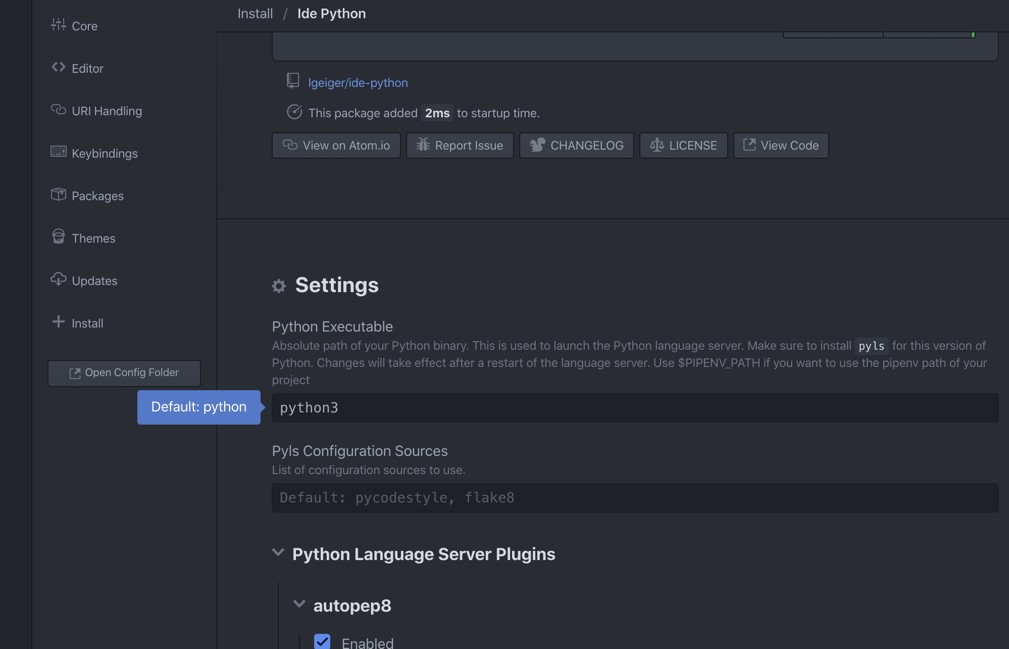 Unable To Start The Python Language Server Problem · Issue 182 · Atom Community Ide Python · Github