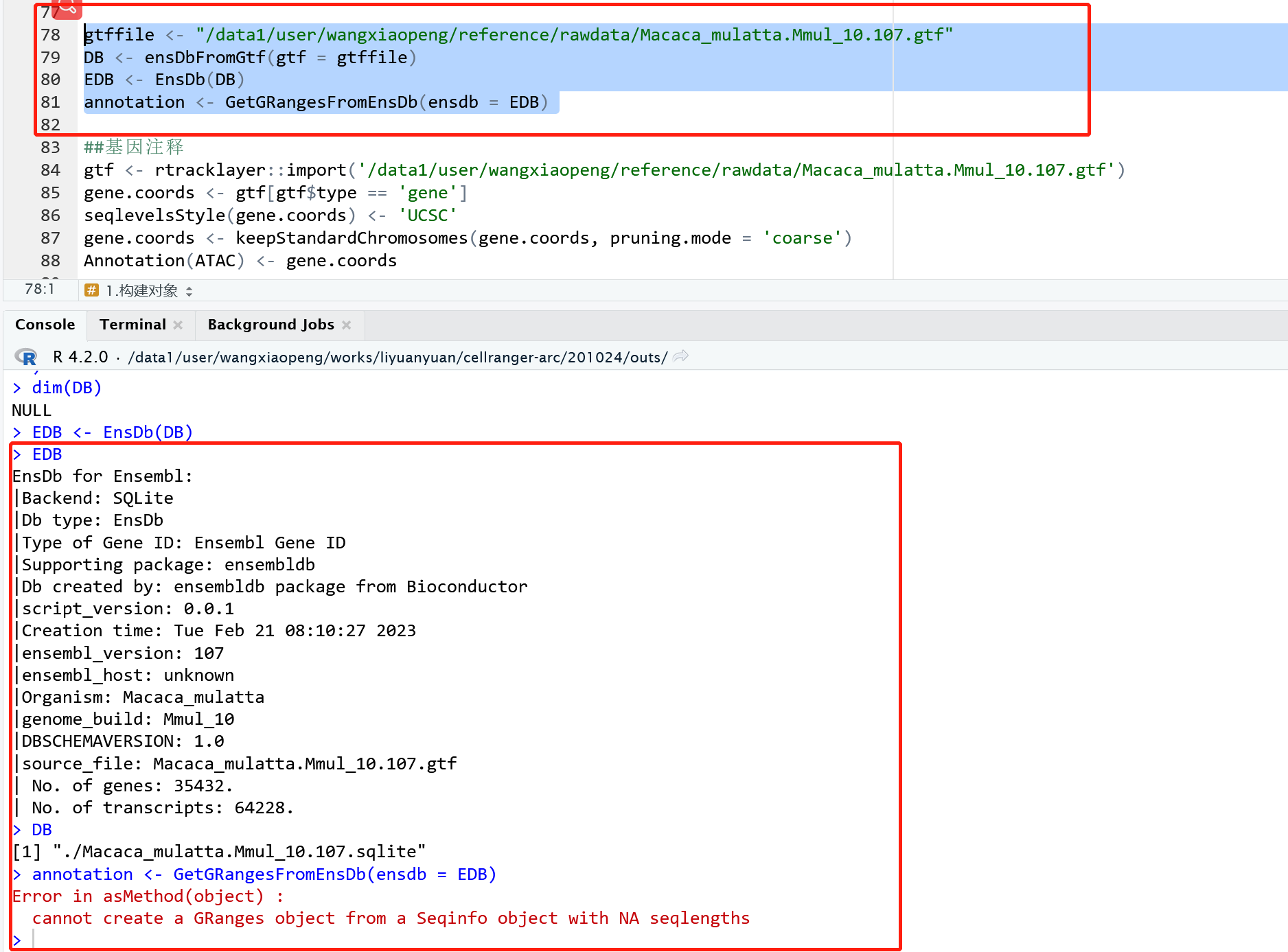 Signac for Macaque - Annotation issues · stuart-lab signac · Discussion #1188 · GitHub