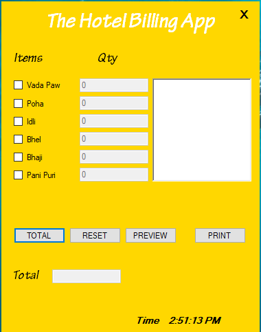 GitHub - gajanan-kadam/Hotel-Billing-Application