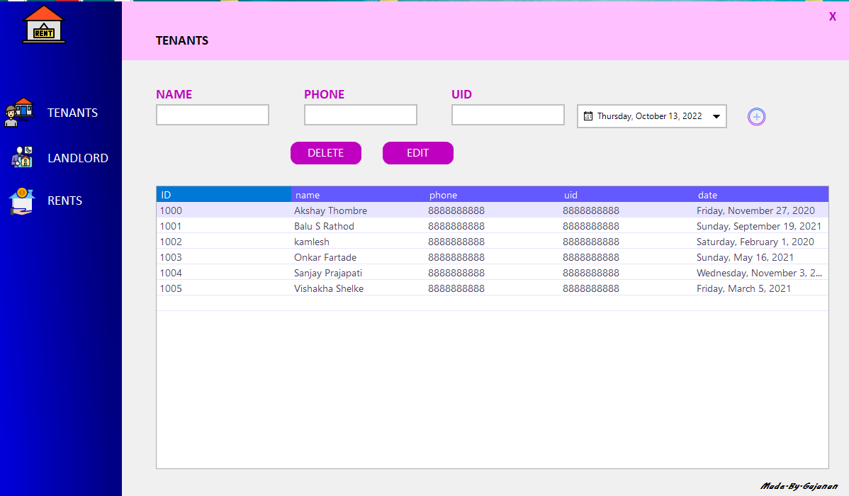 GitHub - gajanan-kadam/Rent-Management-App