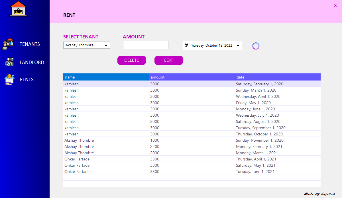 GitHub - gajanan-kadam/Rent-Management-App