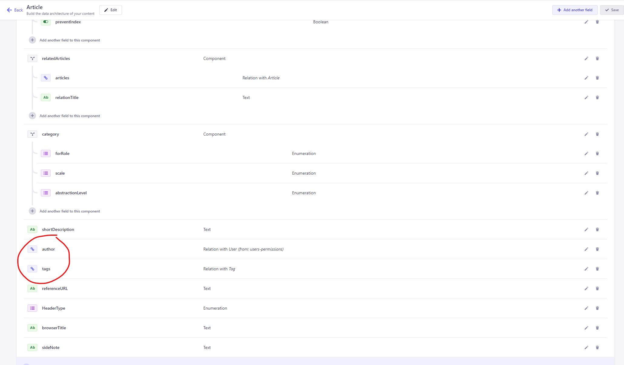 strapi admin panel does not show relation field in sidebar after version update · Issue #16330 ...