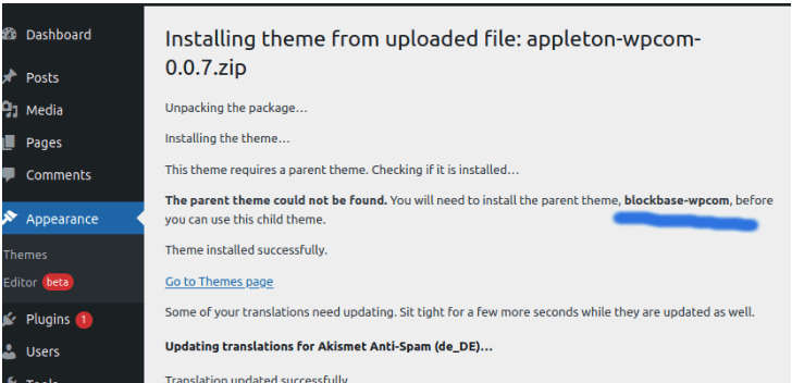 Blockbase Child Themes - Some are missing option to download blockbase · Issue #73951 ...