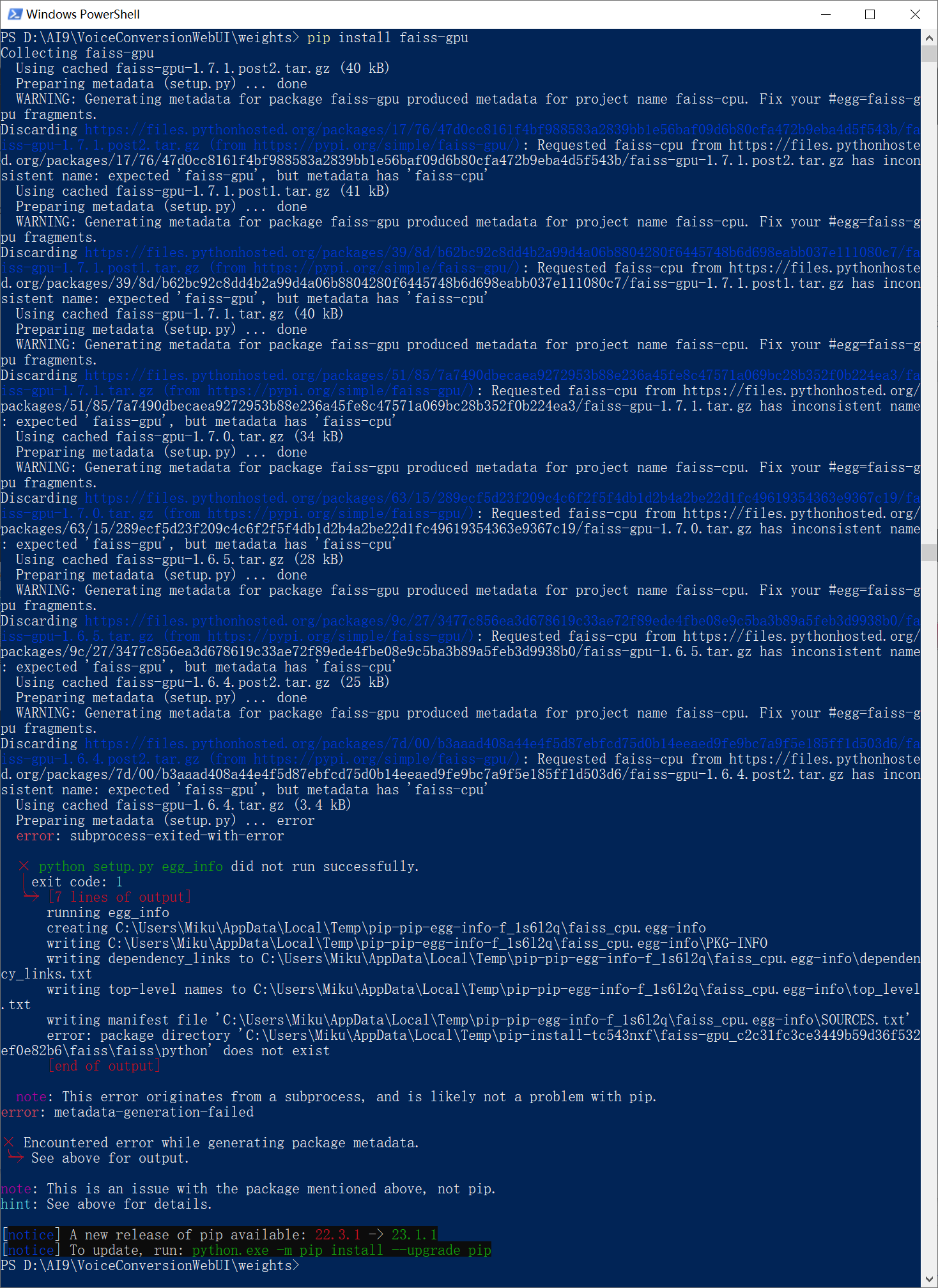 [BUG]三个错误的依赖导致安装失败 · Issue #158 · RVC-Project/Retrieval-based-Voice-Conversion-WebUI · GitHub