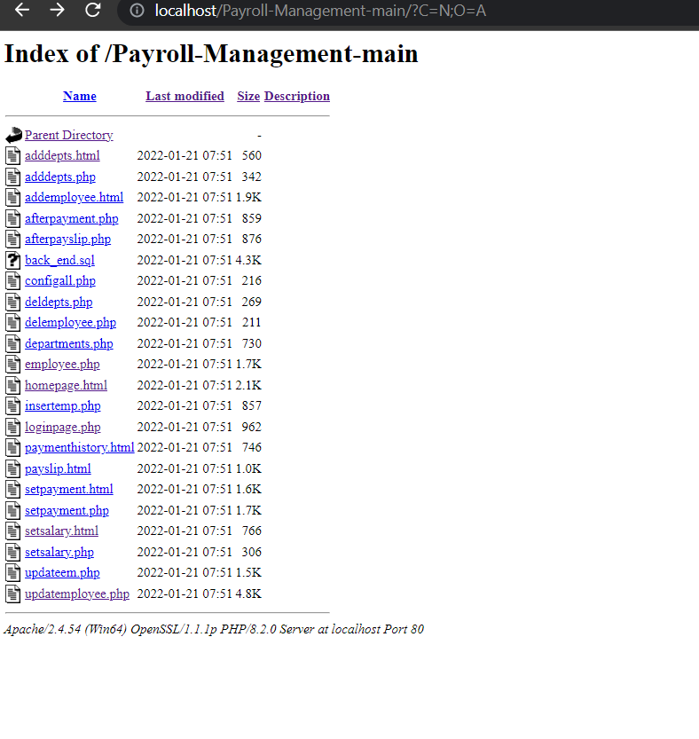 Interface Not Working · Issue #2 · v-hemanth/Payroll-Management · GitHub