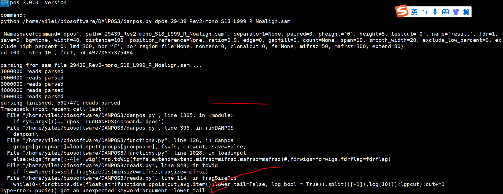 TypeError: ppois() got an unexpected keyword argument 'lower_tail' · Issue #6 · sklasfeld ...