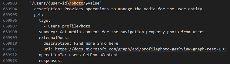 Bug: /users/{user-id}/photo/$value incorrectly shows $select warning ...