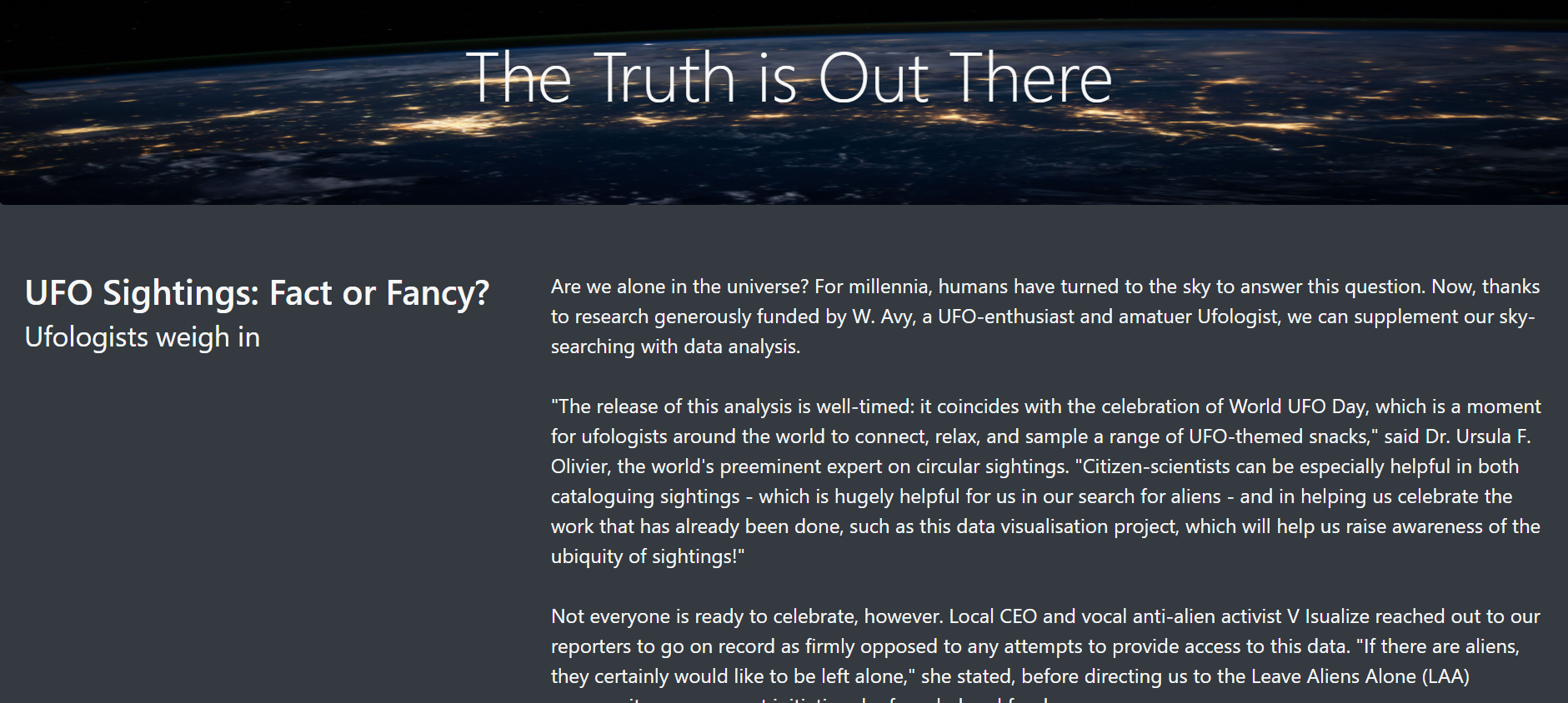 GitHub - Merabu/UFOs