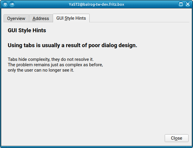 Make Qt tabs looks great again · Issue #20 · libyui/libyui · GitHub