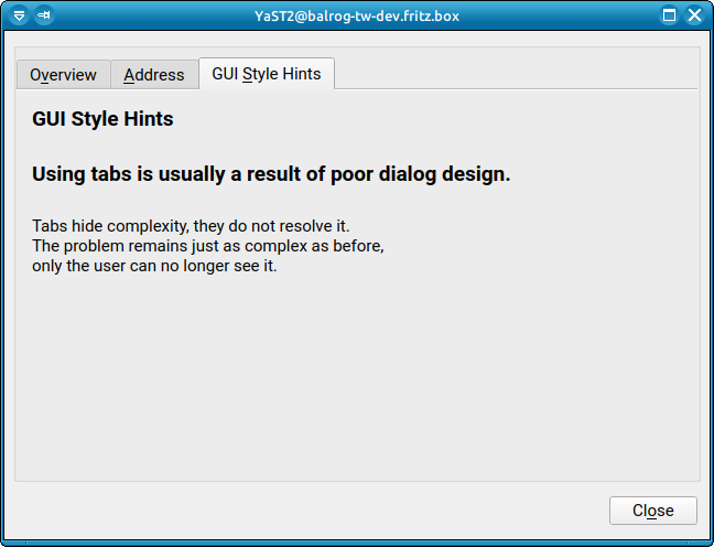 Make Qt tabs looks great again · Issue #20 · libyui/libyui · GitHub