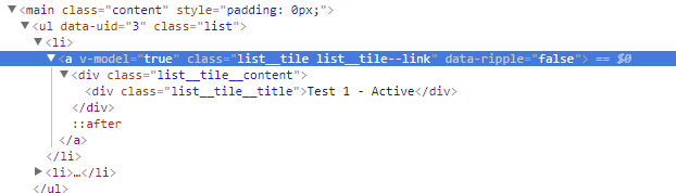 Bug Report Setting V List Tile Active State Using V Model Doesnt Support V Bind Directive