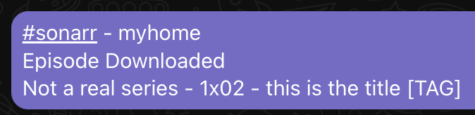 [Telegram] add custom prefix (or sonar instance name) · Issue #5210 · Sonarr/Sonarr · GitHub