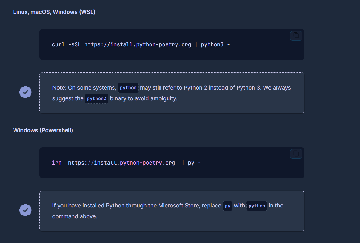 shrink command for installing poetry on windows · Issue #6878 · python-poetry/poetry · GitHub