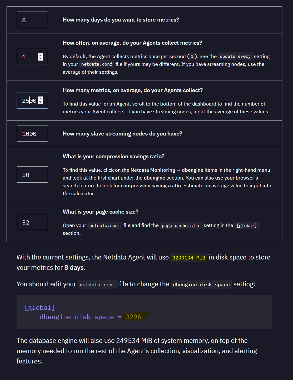 Improve dbengine calculator/docs for multi-node setups · Issue #9106 · netdata/netdata · GitHub