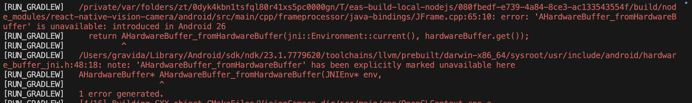 🔧 AHardwareBuffer not available on API