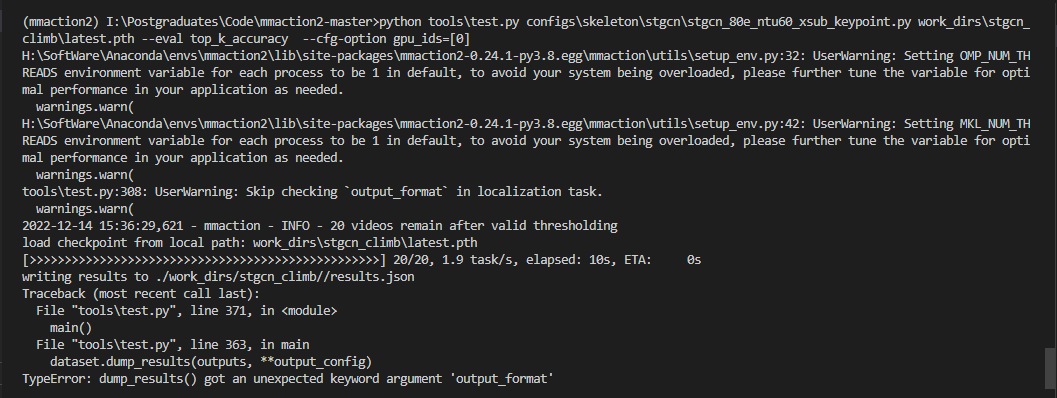 dump_results() got an unexpected keyword argument 'output_format' · Issue #2137 · open-mmlab ...