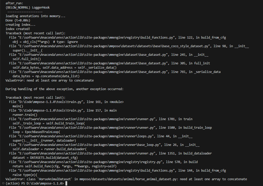 unable to train · Issue #2570 · open-mmlab/mmpose · GitHub