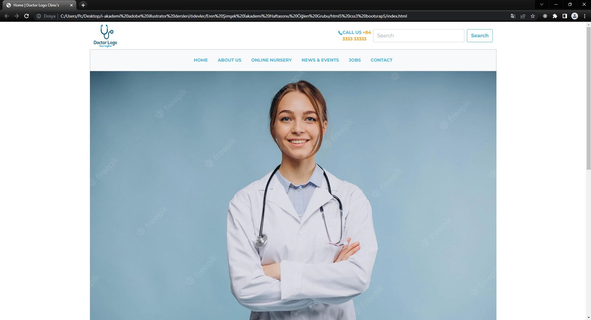 GitHub - eren-smsekk/2-Doctor-Logo-Template-Bootstrap-5: Proje 2