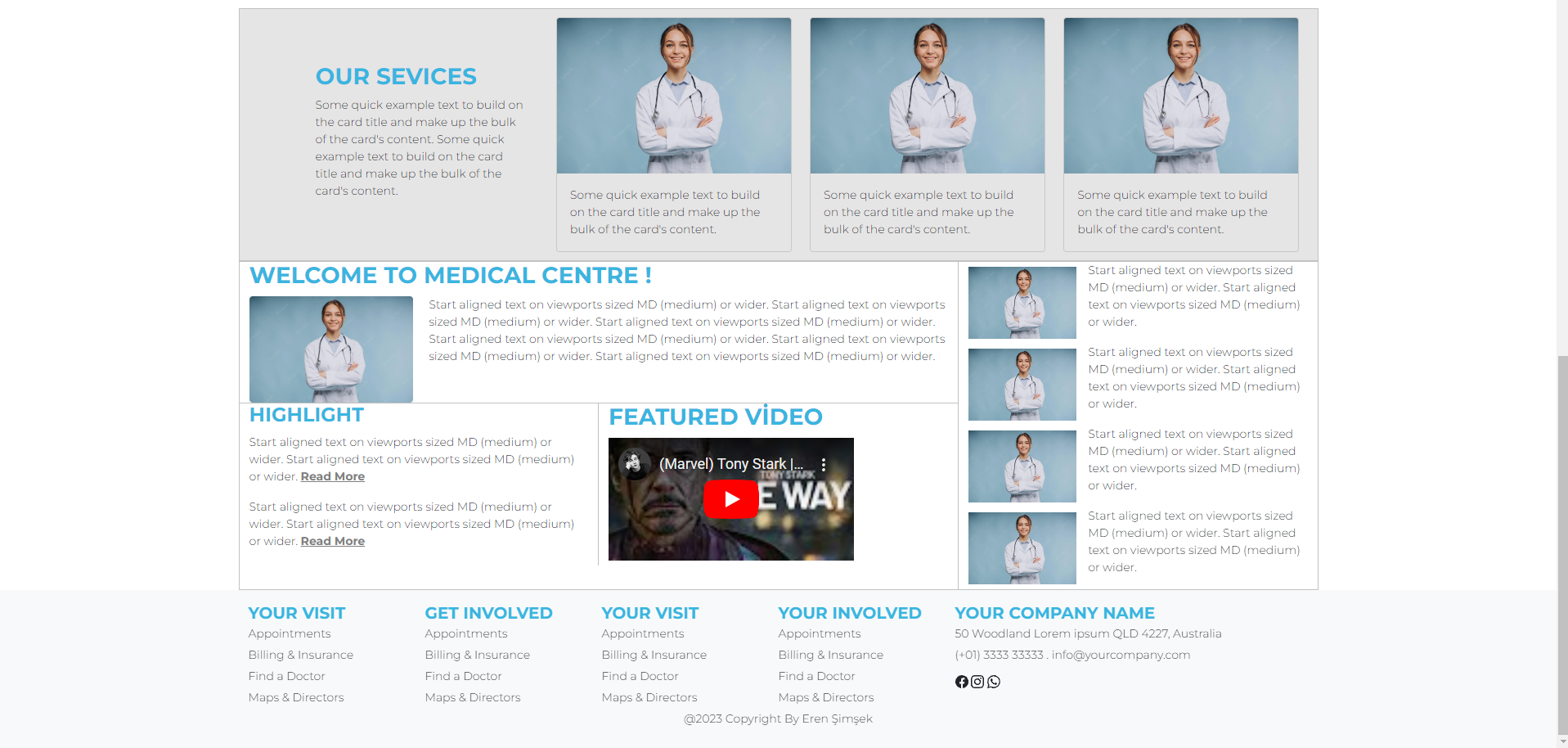 GitHub - eren-smsekk/2-Doctor-Logo-Template-Bootstrap-5: Proje 2