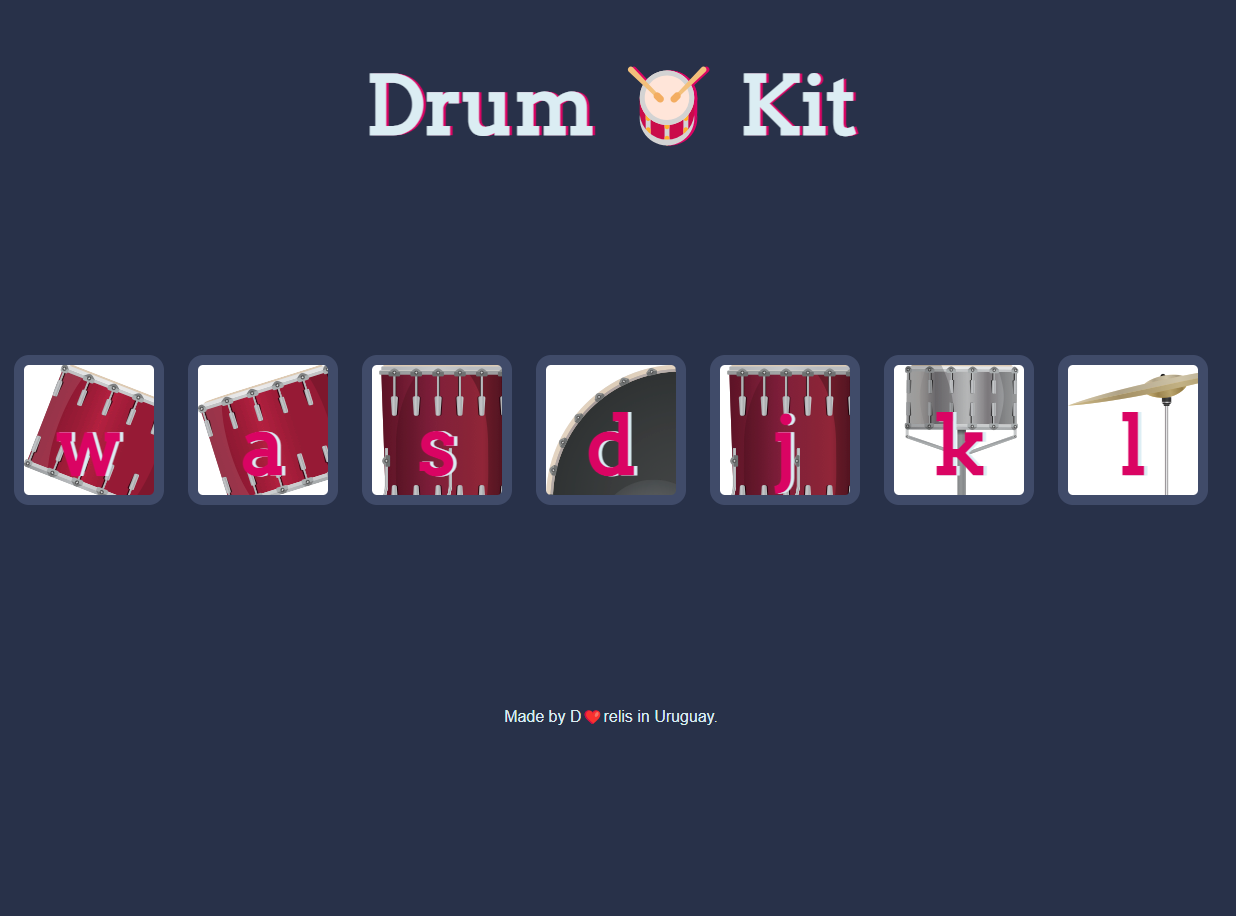GitHub - Dorelis26/Drum-kit: created a website that uses Event ...