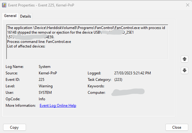 Fancontrol.exe stops ejection of USB devices · Issue #1665 · Rem0o/FanControl.Releases · GitHub