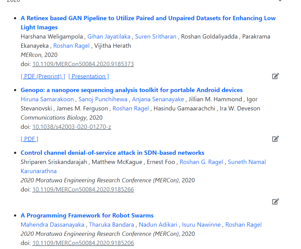 Research publication listing · Issue #306 · cepdnaclk/people.ce.pdn.ac.lk · GitHub