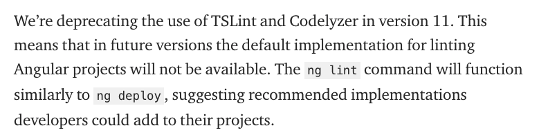 Style Guide still recommends Codelyzer which is being deprecated · Issue #40903 · angular ...